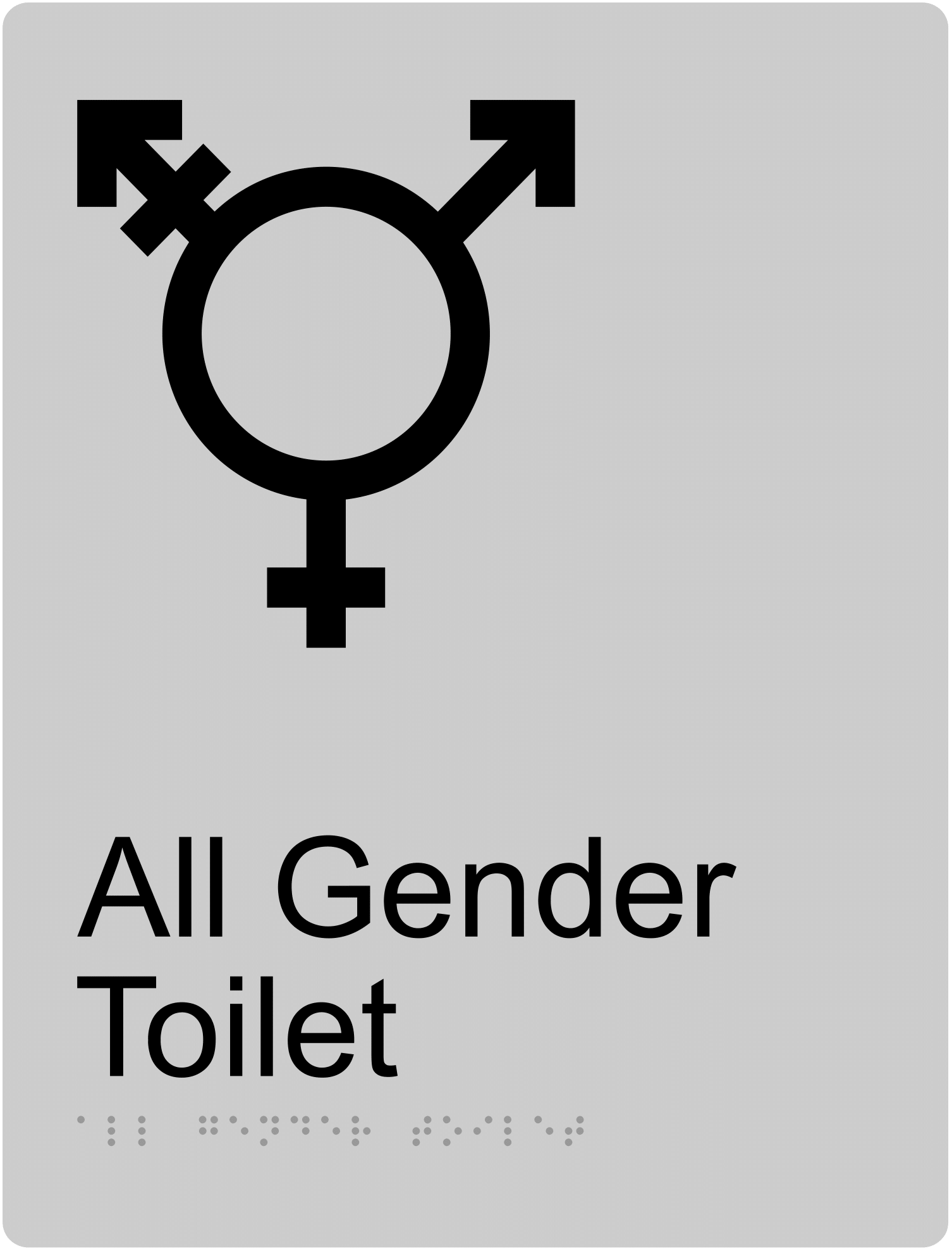 All Gender Toilets - Braille Sign - Premier Film Distribution