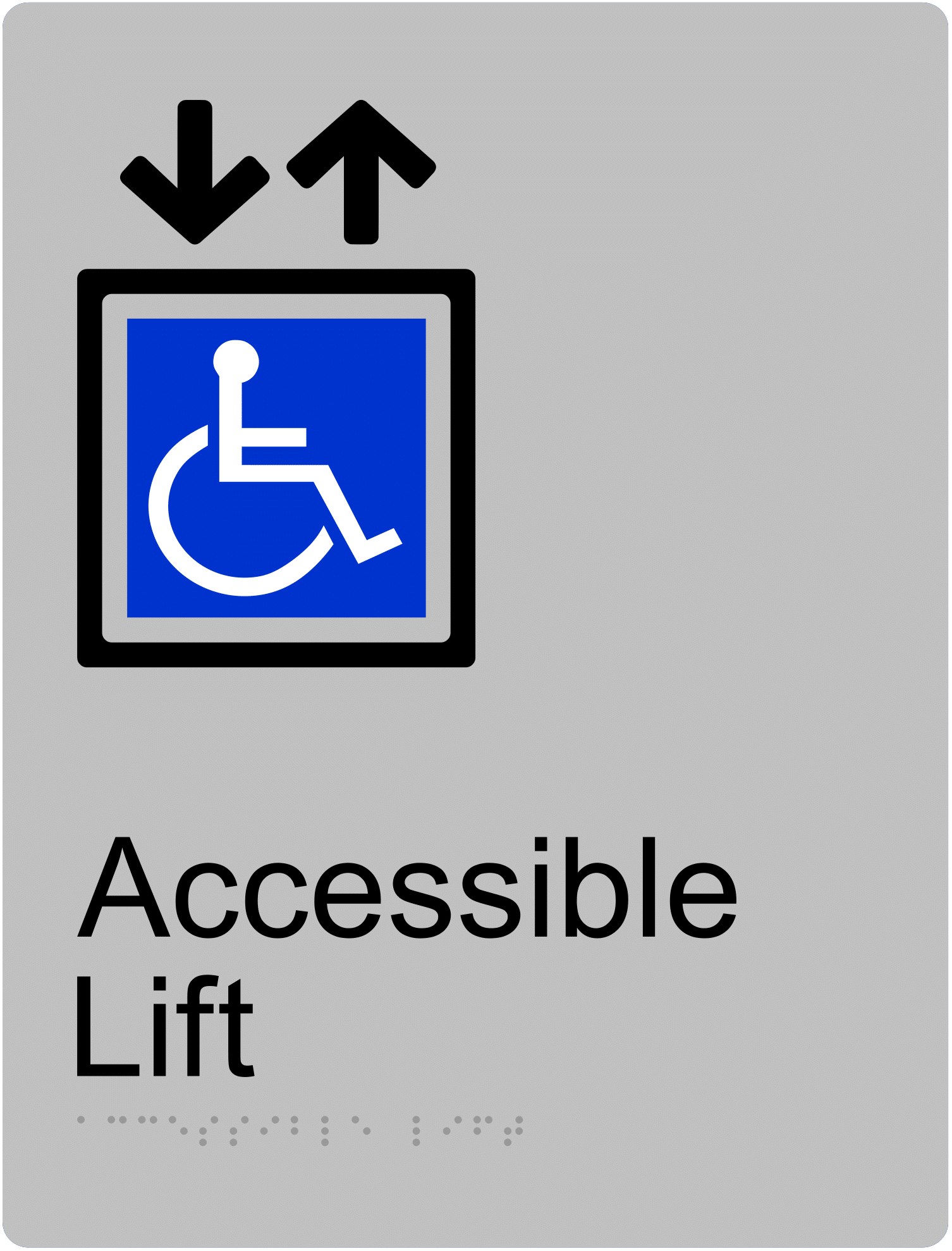 Wheel Chair Accessible Lift - Braille Sign - Premier Film Distribution